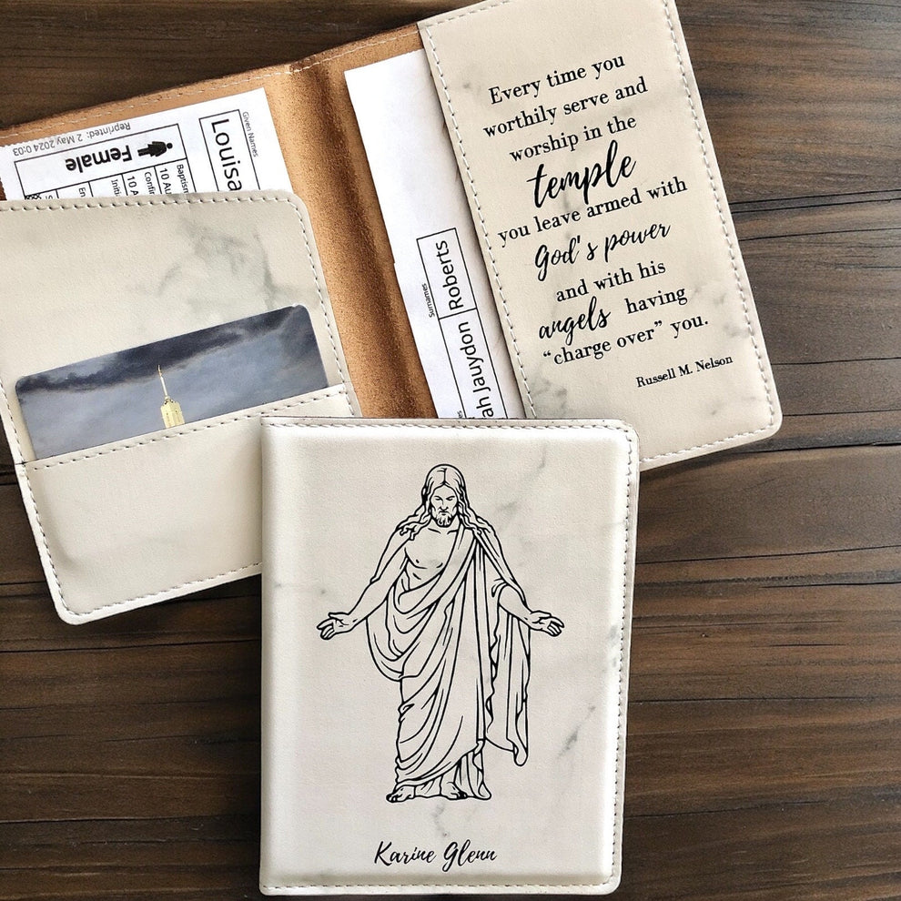 Custom Etched LDS Temple Recommend and Temple Name Ordinance Organizer ...